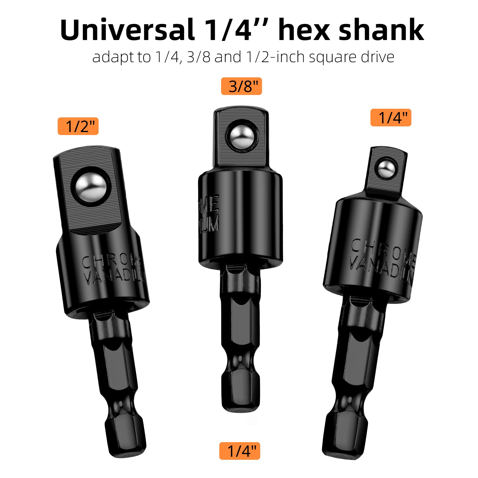 31 Pcs Flexible Drill Bit Extension Set Drill Bit Extension Kit, Include 1/4 3/8 1/2 Inch Hex Socket Adapter Socket Bendable Magnetic Drill Extender Universal Drill Bit Extension Screwdriver