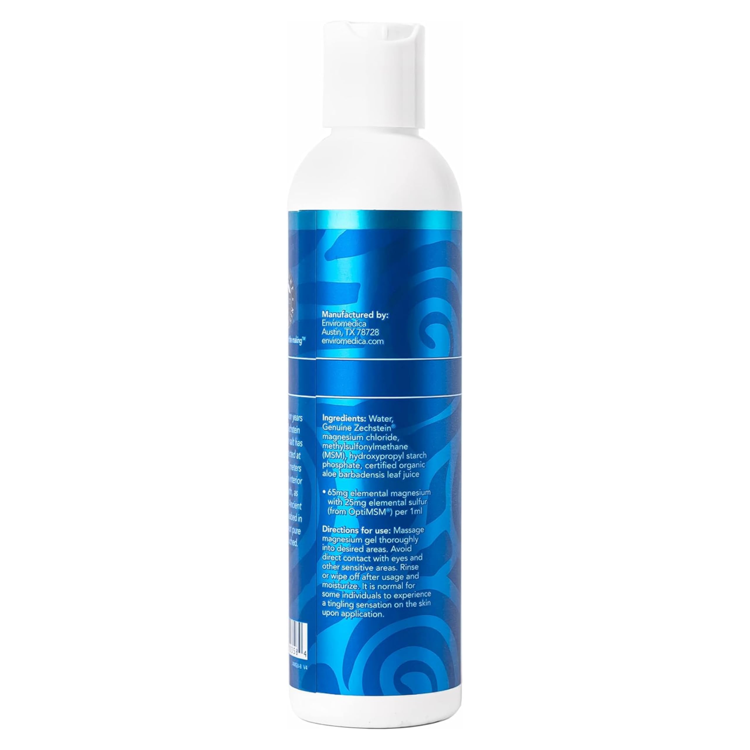 Ancient Minerals Magnesium Gel Ultra with OptiMSM and Aloe Vera - Topical Magnesium Gel Formula with MSM Best Used for Massage and Topical Application (8oz)