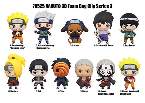 Viz Media Naruto Shippuden Series 3 - 3D Foam Bag Clip in Blind Bag, Multi Color