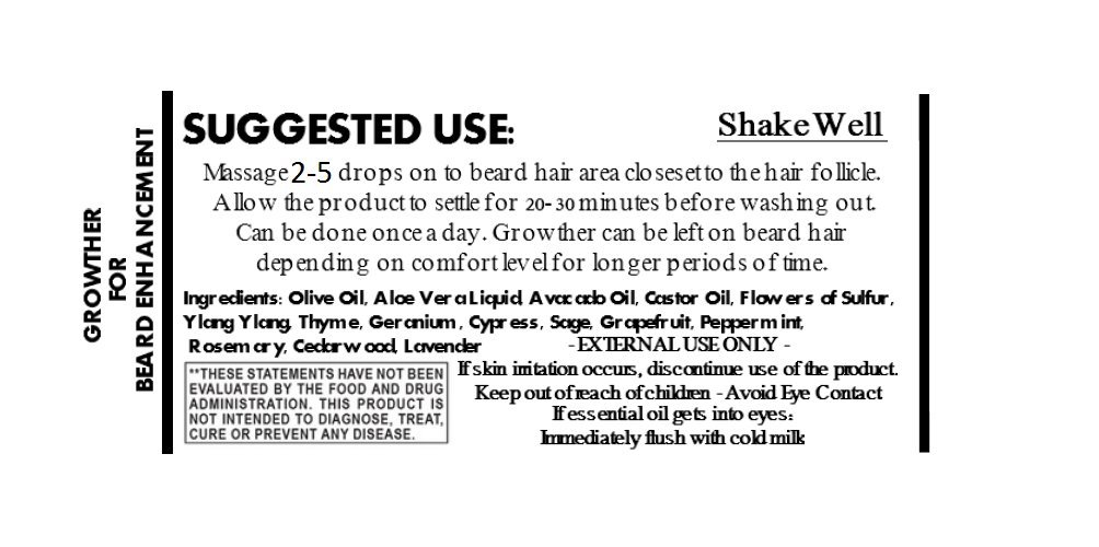 Beard Farmer - Growther XT Beard Oil (Extra Fast Beard Growth) All Natural Beard Growth Oil
