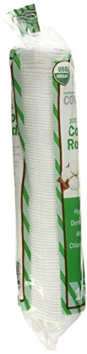 Cotton Too 100 Count Cotton Cosmetic Rounds, Organic, 6 Pack