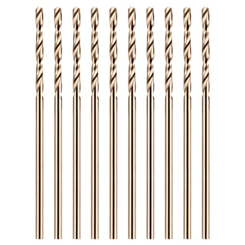 1mm Cobalt Drill Bit Set, M35 Twist HSS Drill Bits Straight Shank, 1mm High Speed Steel Drill Bits for Drilling in Hard Metal, Stainless Steel, Cast Iron