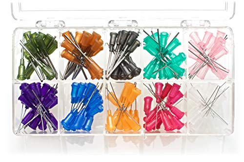 Dispense All - 150 Piece 1 Inch Blunt Needle Assortment, Luer Lock