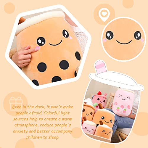 AIXINI 19.6 inch Boba Plush Stuffed Bubble Tea Plushie Cartoon Milk Tea Cup Pillow Big, Soft Kawaii Pillow