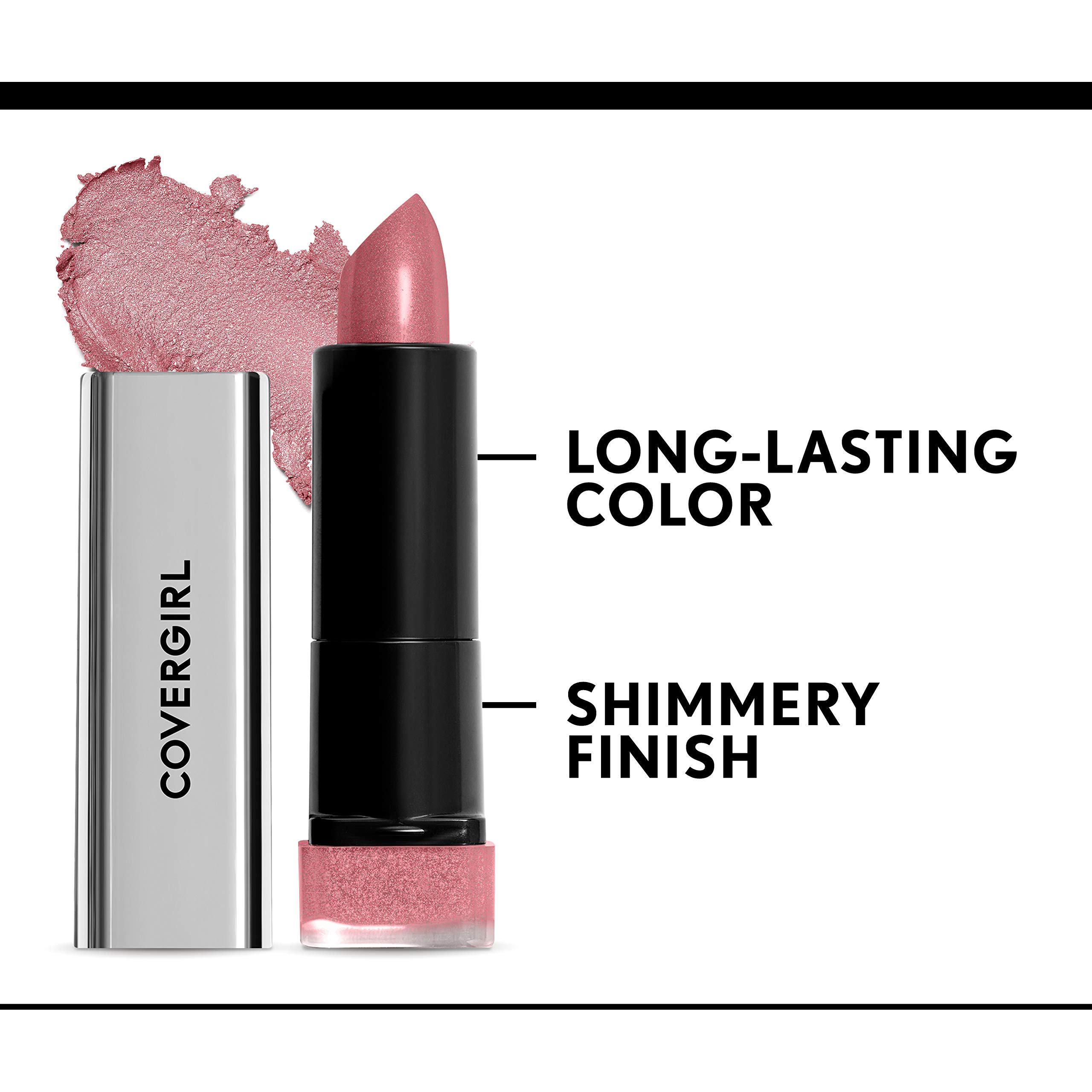 COVERGIRL Exhibitionist Lipstick Metallic, Stop The Press 540, 0.123 Ounce