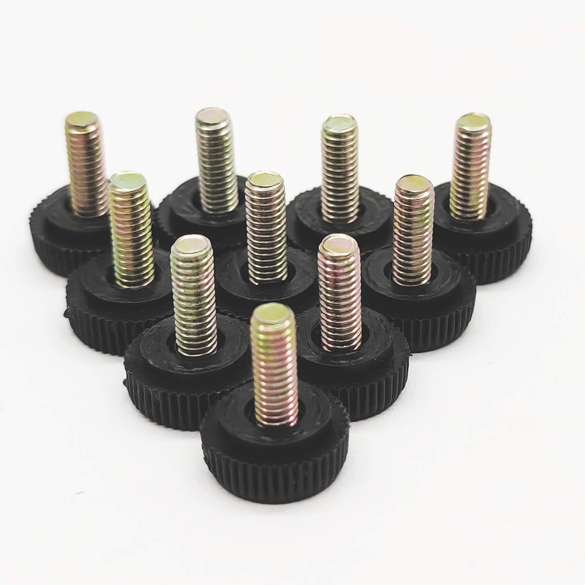 M4-0.7x10mm Thumb Screw Knobs Grip Thumb Screw Threaded Knurled Knobs Grip 10pcs