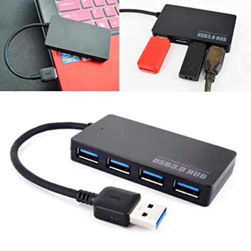 Lysee Plug & Connectors - USB 3.0 Hub 4 Port USB Hub 5Gbps Super-Speed USB Splitter Adapter Computer Periphearls for PC Laptop Notebook - (Color: White)