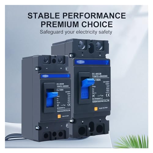 2P DC 1000V DC Solar Plastic case Circuit Breaker MCCB Overload Protection Switch Solar photovoltaic Protector (Size : 150A)