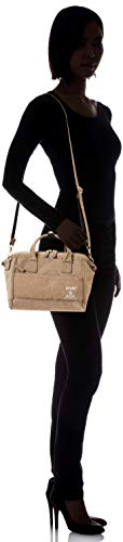 anello GRANDE(アネロ グランデ) Women's 2-Way Mini Shoulder Bag with Metal Clasp, Beige, One Size