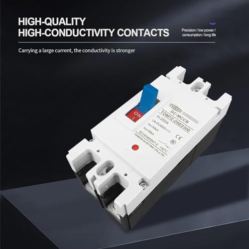 2P DC 600V DC Solar Molded Case Circuit Breaker MCCB Overload Protection Switch Protector for Solar Photovoltaic PV (Size : 150A)