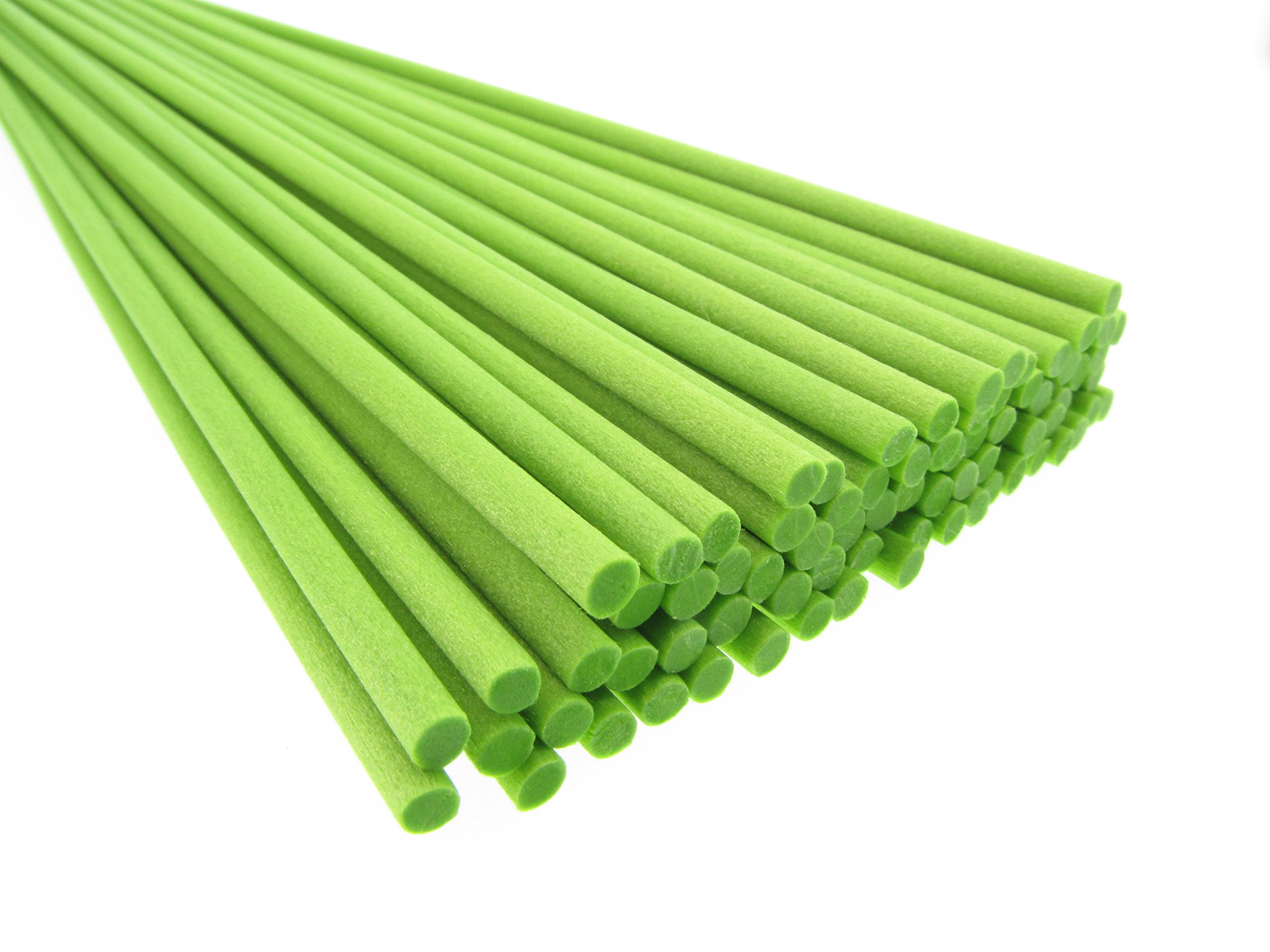 Breath Me TM 50pcs Lime Green Reed Diffuser Fibre Sticks 12 inch for Air Freshener and Aroma