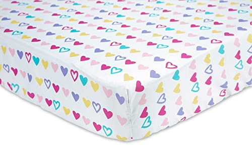 Baby Boom Funhouse Unicorn Love 4 Piece Toddler Bedding Set β Includes Comforter, Sheet Set β Fitted + Top Sheet + Reversible Pillowcase for Girls Bed, Pink