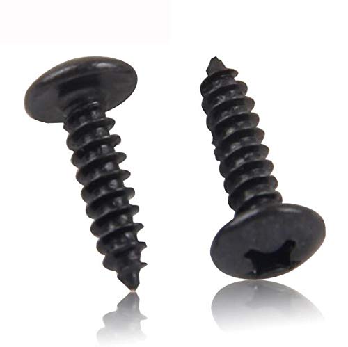 M1.2 Self Tapping Screws for Laptop Screws for Computer Screws Small Pan Head Black Pack 1000 - (Size: M1.2/ 4mm) SCRW-093653