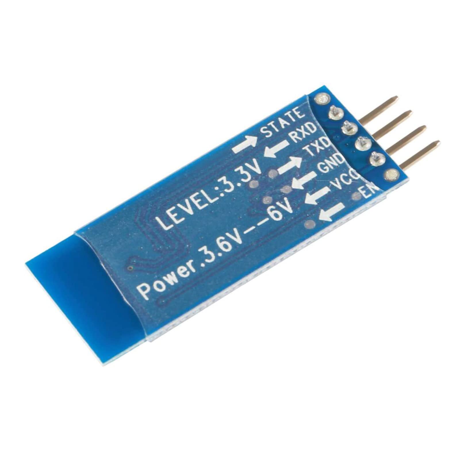 AEDIKO 4pcs HC-06 Bluetooth Module RS232 4 Pin Wireless Serial RF Transceiver Module Bi-Directional Serial Channel Slave Mode Module