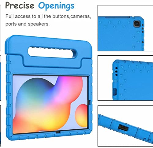 i-original Kids Case for Samsung Galaxy Tab S6 Lite 10.4 inch 2022/2020 Model (SM-P610/P613/P615/P619) - Shockproof Kids Bumper Cover Handle Stand EVA Case(Blue)