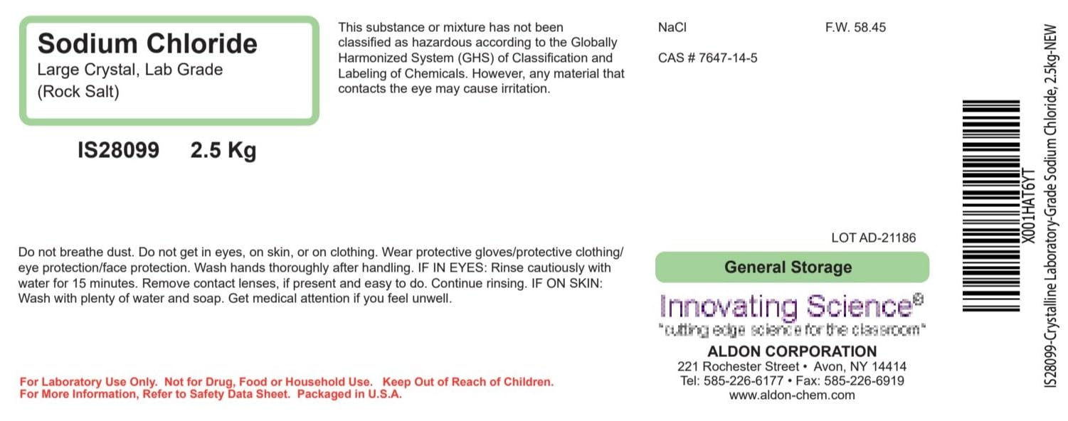 ALDON Innovating Science Crystalline Laboratory-Grade Sodium Chloride, 2.5kg - The Curated Chemical Collection