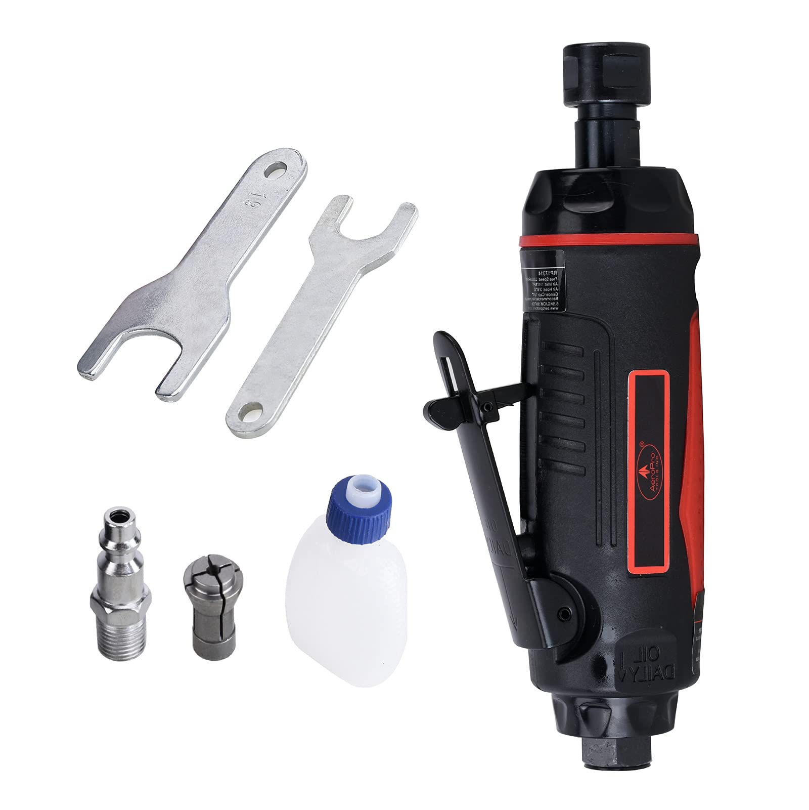 AEROPRO TOOLS 1/4-Inch Mini Air Straight Die Grinder AP17314 with 1/4 collect, 22000 RPM