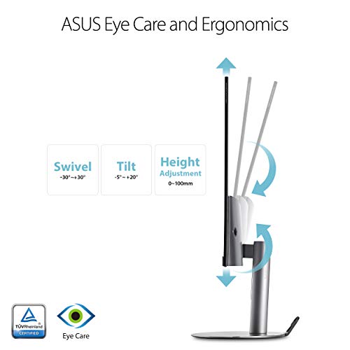 ASUS Designo 27" 1440P Monitor (MZ27AQL) - QHD (2560 x 1440), IPS, Build-in Speakers & Subwoofer, Height Adjustable