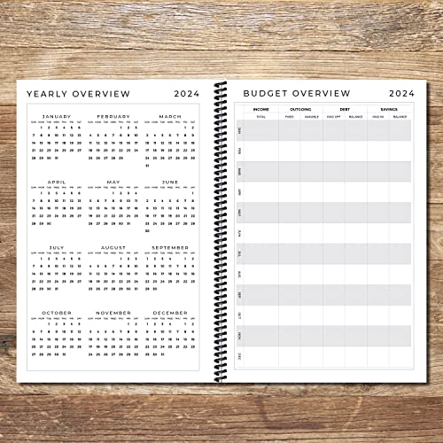 2024-2025 Monthly Planner, 7"x10", 100lb Cover, Spiral Bound, 2 Year Calendar Great For Organization & Scheduling