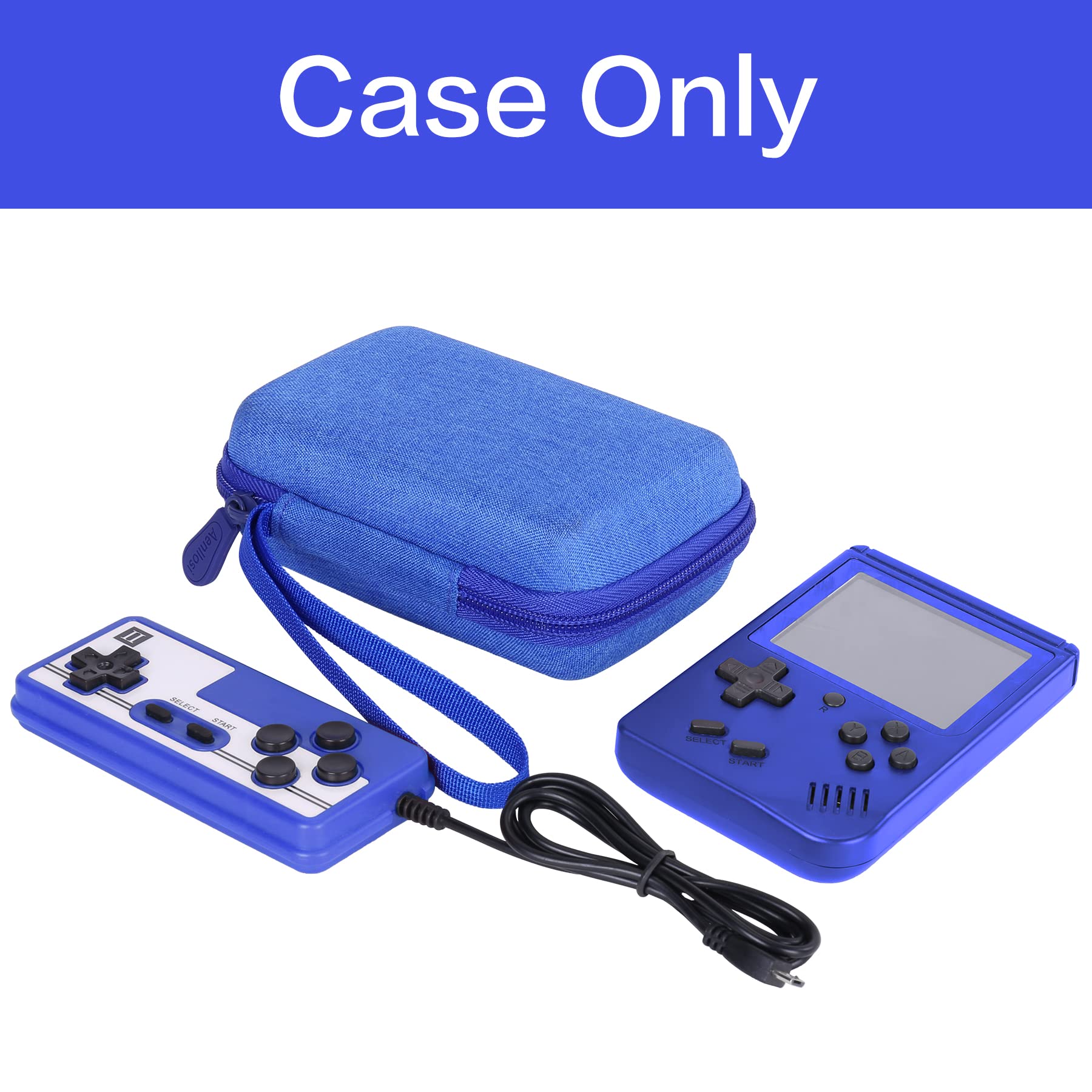 Aenllosi Hard Travel Case Replacment for Trovono/JAFATOY/GAMPLAE/Anyando/HIJJJPS Retro Game Handheld Console,Portable Video Games Systems Case,Mini Handheld Game Console Organizer(Blue,Case Only)