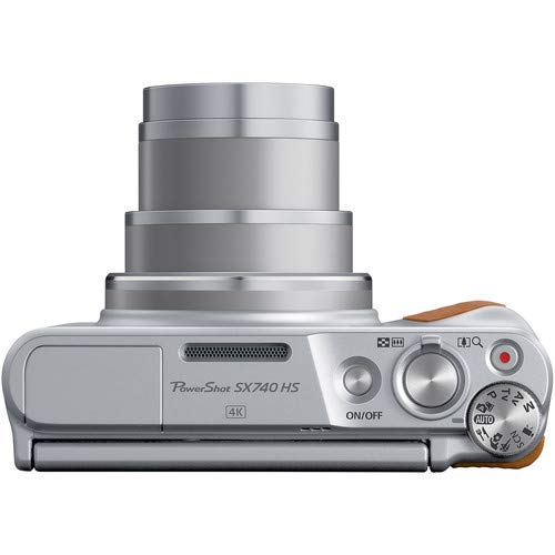 Canon PowerShot SX740 HS Digital Camera (Silver) with 32GB SD Memory Card + Accessory Bundle