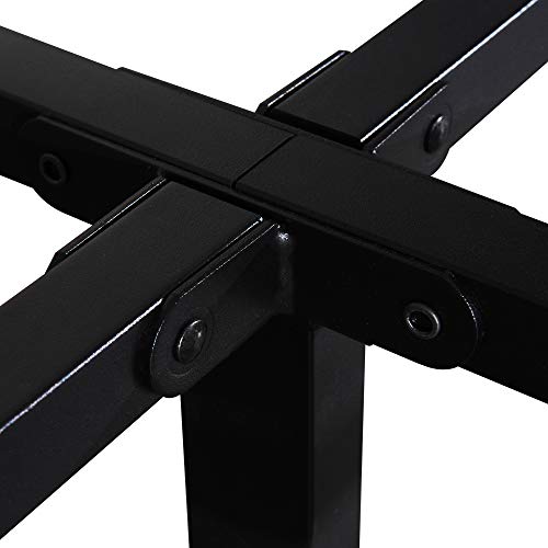 Homdock King Size Bed Frame-16 Inch Metal Platform Mattress Foundation/Sturdy Strong Steel Structure 3500 lbs Heavy Duty/Noise Free/None Slip/No Box Spring Needed/Black Finish