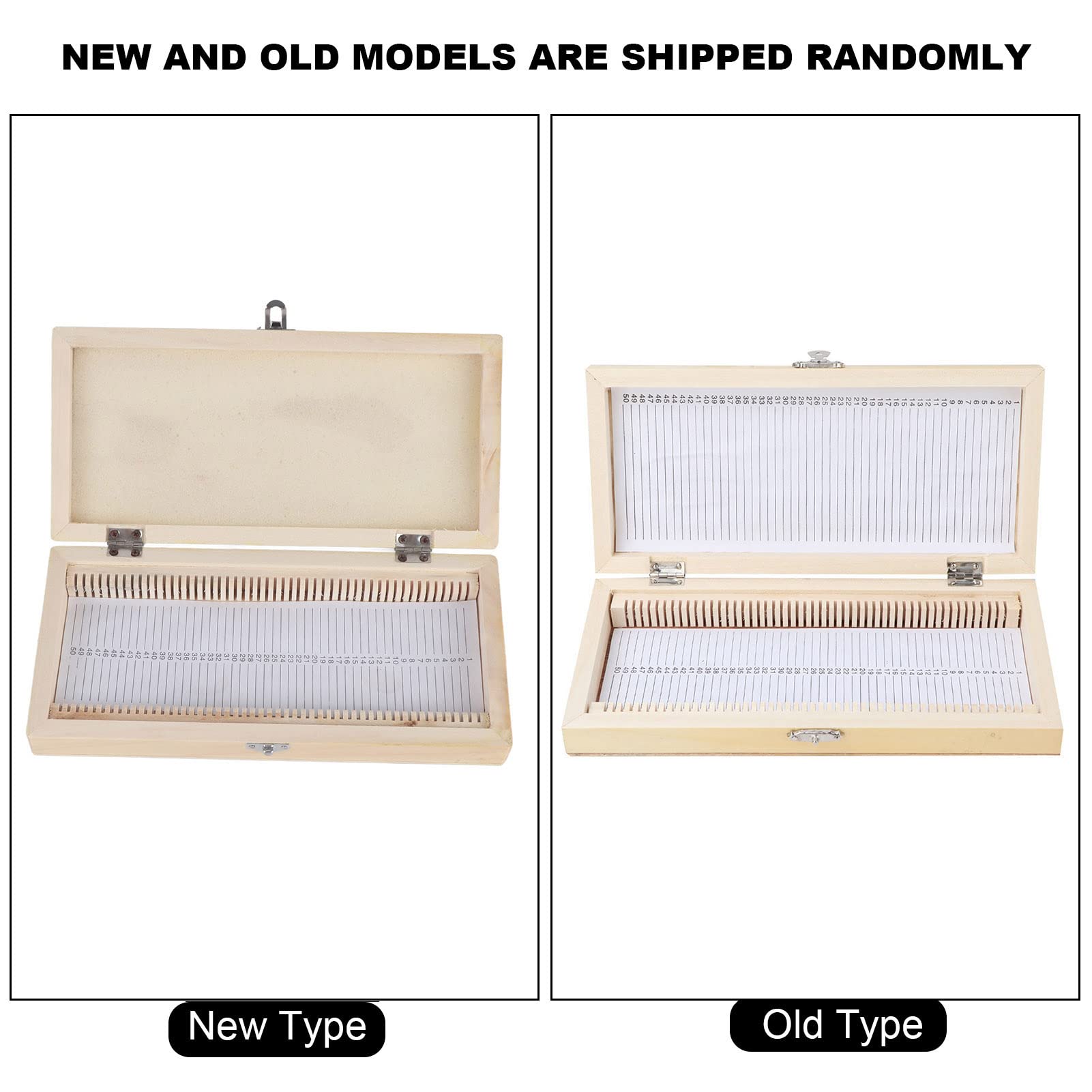 Biology Glass Prepared Microscope Slides Specimens Wooden Slide Storage Box Case