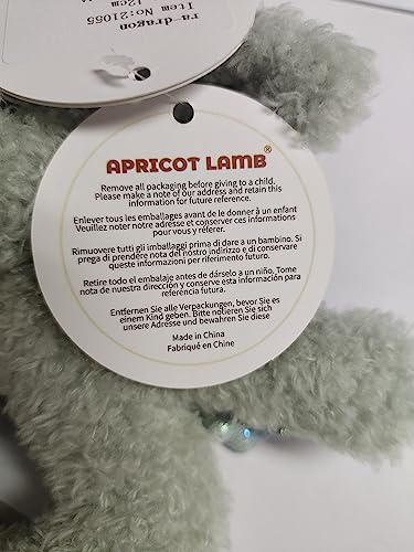 Apricot Lamb Baby Dragon Dinosaur Soft Rattle Toy, Plush Stuffed Animal for Newborn Soft Hand Grip Shaker Over 0 Months (Dragon, 6 Inches)