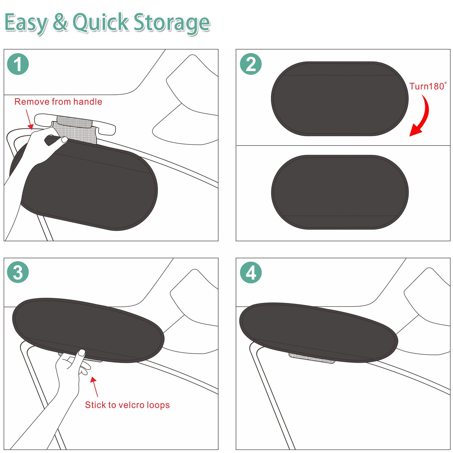 Car Window Sunahde WANPOOL Car Roof Handle Sunshade and Sunlight Blocker for Children and Adults - Silver