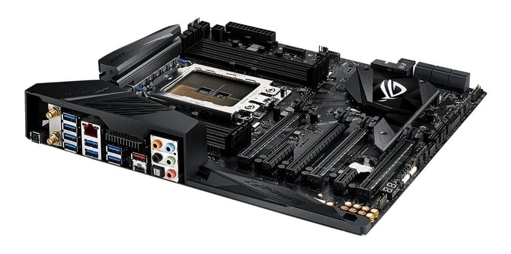 ASUS ROG STRIX X399-E GAMING AMD Ryzen Threadripper TR4 DDR4 M.2 U.2 X399 EATX HEDT Motherboard with onboard 802.11AC WiFi, USB 3.1 Gen2, and AURA Sync RGB Lighting