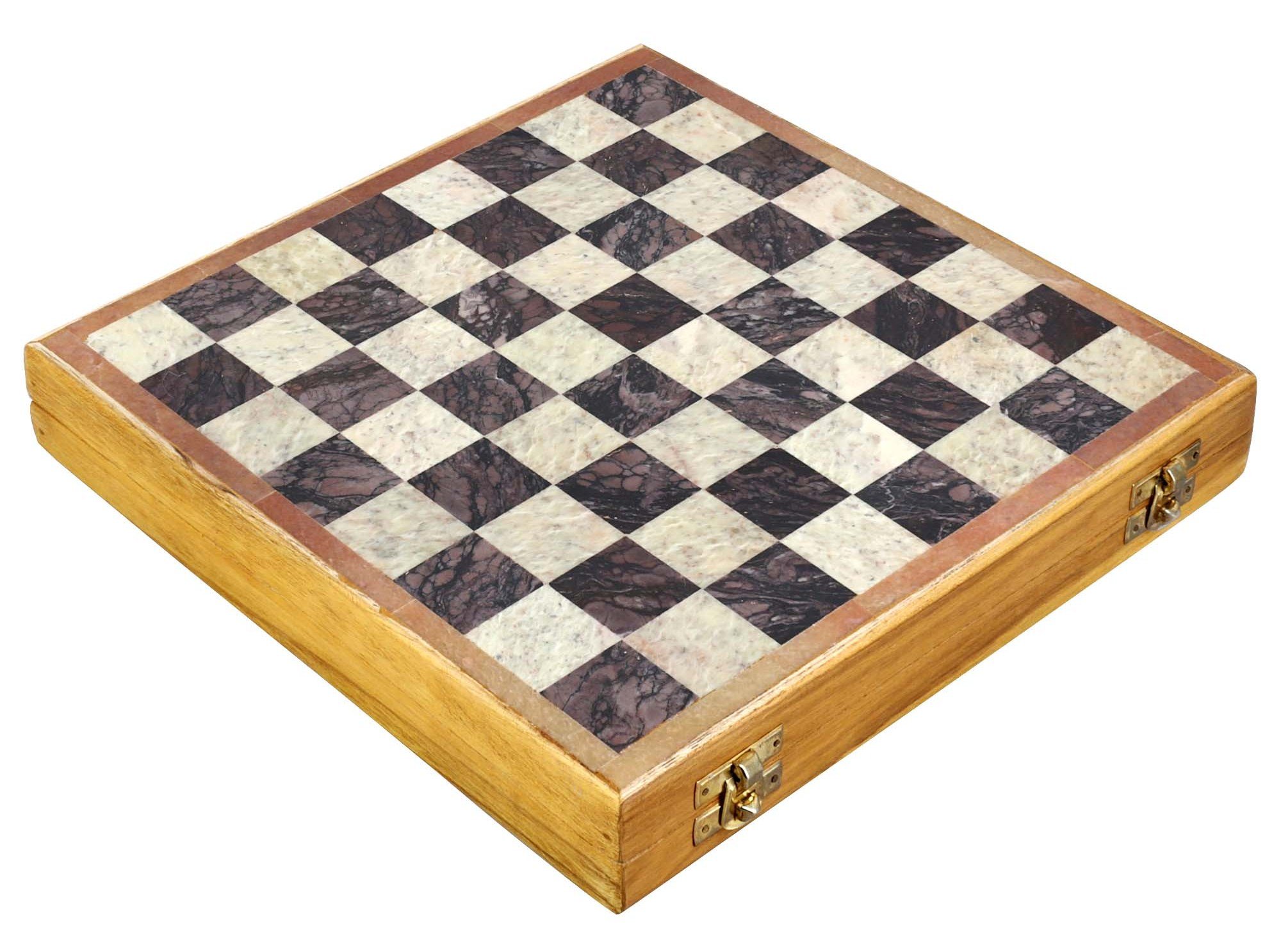 Ajuny Beautifully Crafted Unique Stone Art Chess Set Hand Carved Stone Pieces Board Size 10x10 Inches