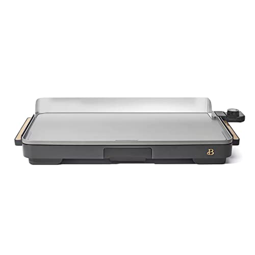 Beautiful 12" x 22" Extra Large Griddle, by Drew Barrymore (Oyster Gray)
