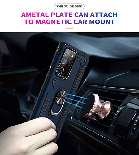 ADDIT Note 20 Ultra Case Samsung Note 20 Ultra Phone Case Galaxy Note 20 Ultra Case, [ Military Grade ] with Magnetic Car Mount Ring Holder Stand Case for Samsung Galaxy Note 20 Ultra 5G - Blue