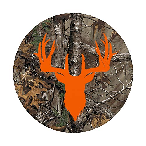Deer Buck Hunting Men Women Orange Brown Camouflage PopSockets PopGrip: Swappable Grip for Phones & Tablets