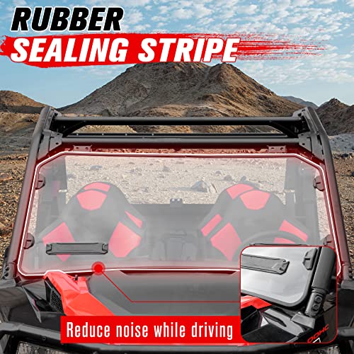 A & UTV PRO Front Full Windshield for Polaris General 1000 /General 4 1000 /XP 1000 /XP 4 1000 2016-2023, Clear Tough Hard Coated Poly Vented Window Accessories, Replace OEM # 2884337