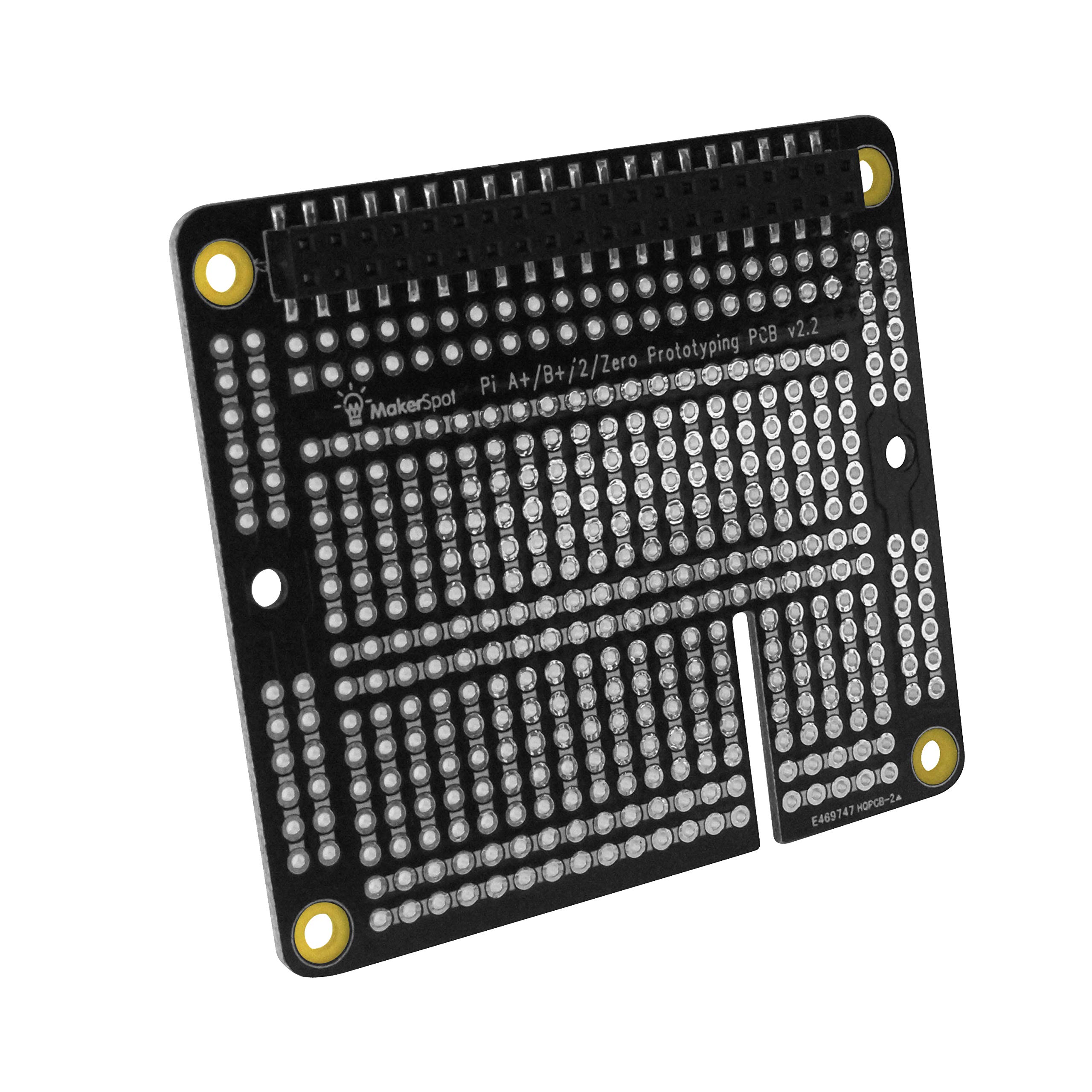 MakerSpot Prototyping Board for Raspberry Pi 2 Pi 3 A+ B+ Pi4 v2.2 Soldered with Female Connectors with Pin Header Set in Extra Long & Short Length