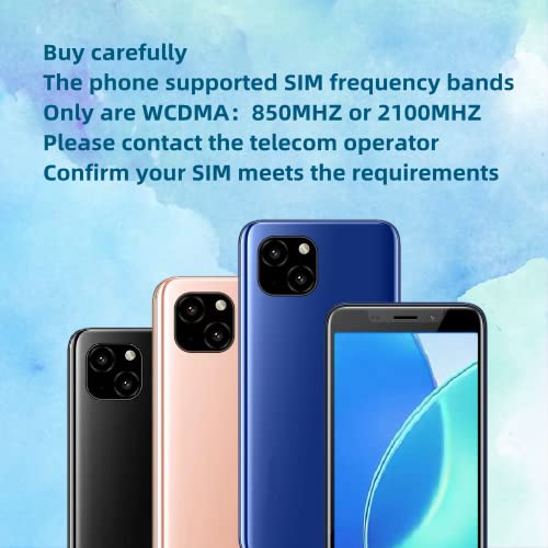 5.72-inch IPS Screen,X33 Unlocked Cell Phone,1GB RAM 8GB ROM,Front and Rear Cameras,Smartphone,Only Supports SIM Card Frequency Band of 3GWCDMA :850/2100MHZ(Blue)