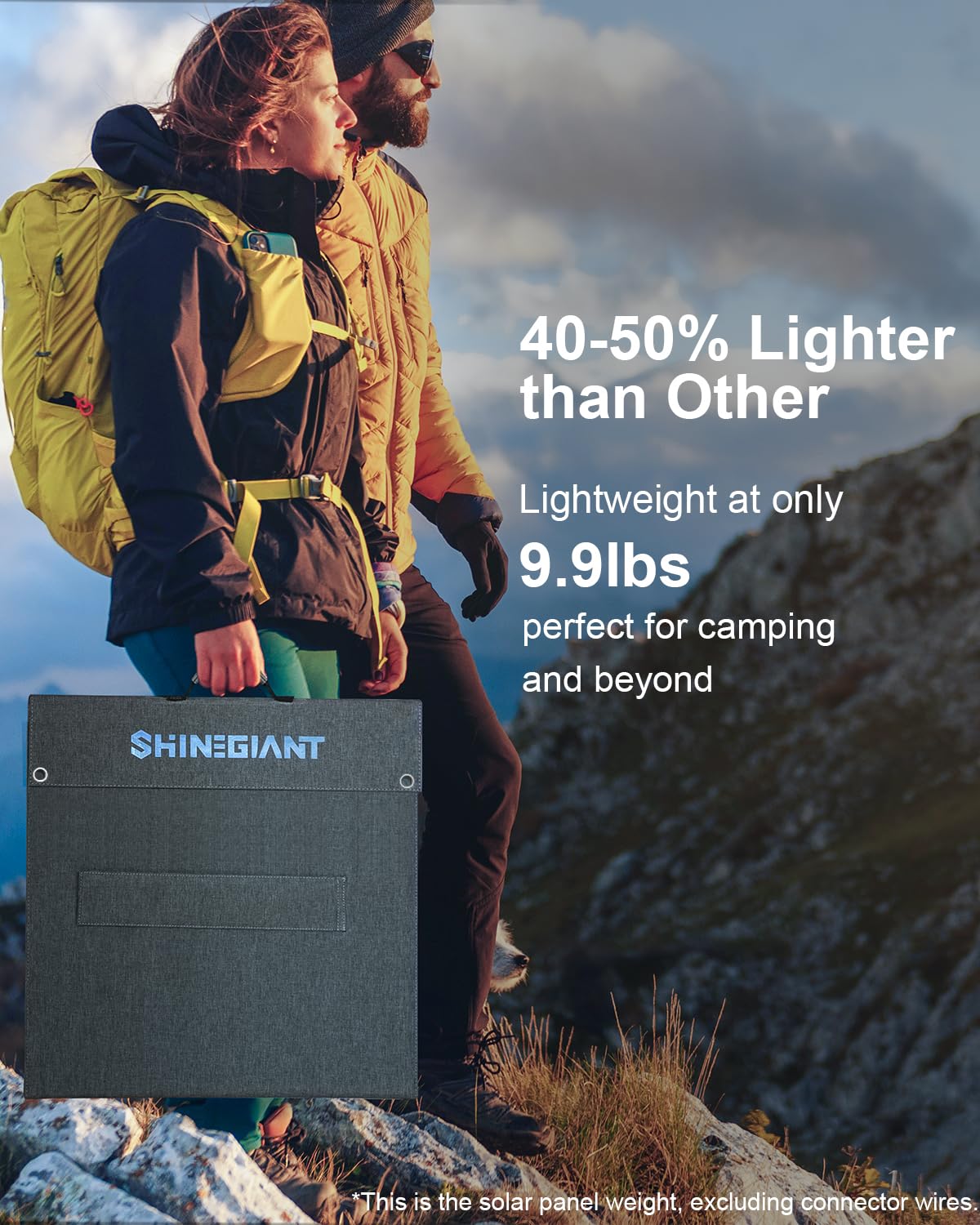 200W Portable Solar Panel,Ultre-Light 9.9lbs,20V Foldable Solar Charger kit with MC4 Output,23% Efficiency for 98% Power Stations Outdoor Camping Hiking Van RV Trip