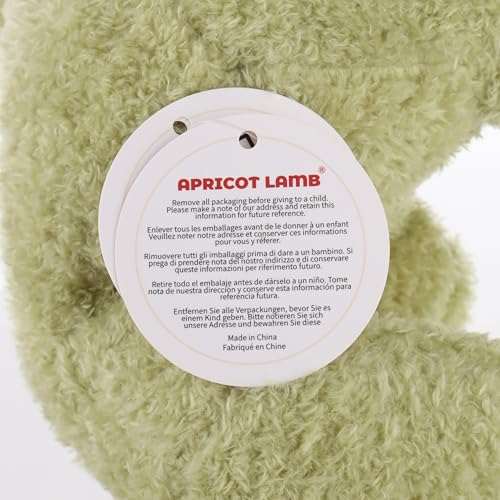 Apricot Lamb Toys Plush Velvet Frog Stuffed Animal Soft Cuddly Perfect for Child (Green Frog,8.5 Inches)