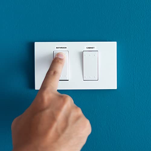 328 Pieces Light Switch Label Sticker Clear Transparent with Text, Waterproof Switch Panel Labels for Home Kitchen Bathroom Office School, Include Blank Labels and Tweezer