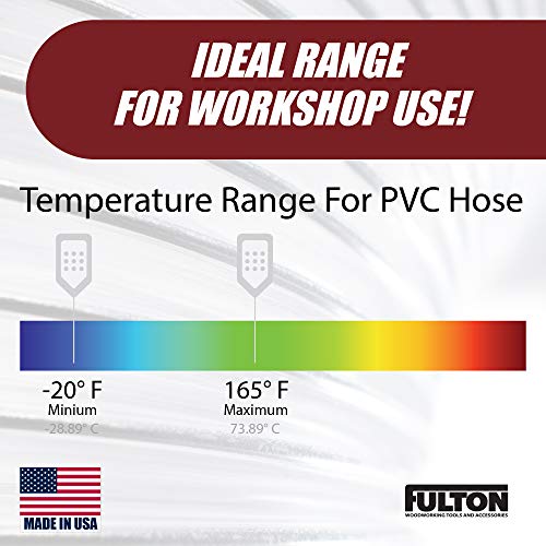 5" x 10' (5 inch diameter by 10 feet long) Ultra-Flex Clear Vue Heavy Duty PVC Dust, Debris and Fume Collection Hose - MADE IN USA!