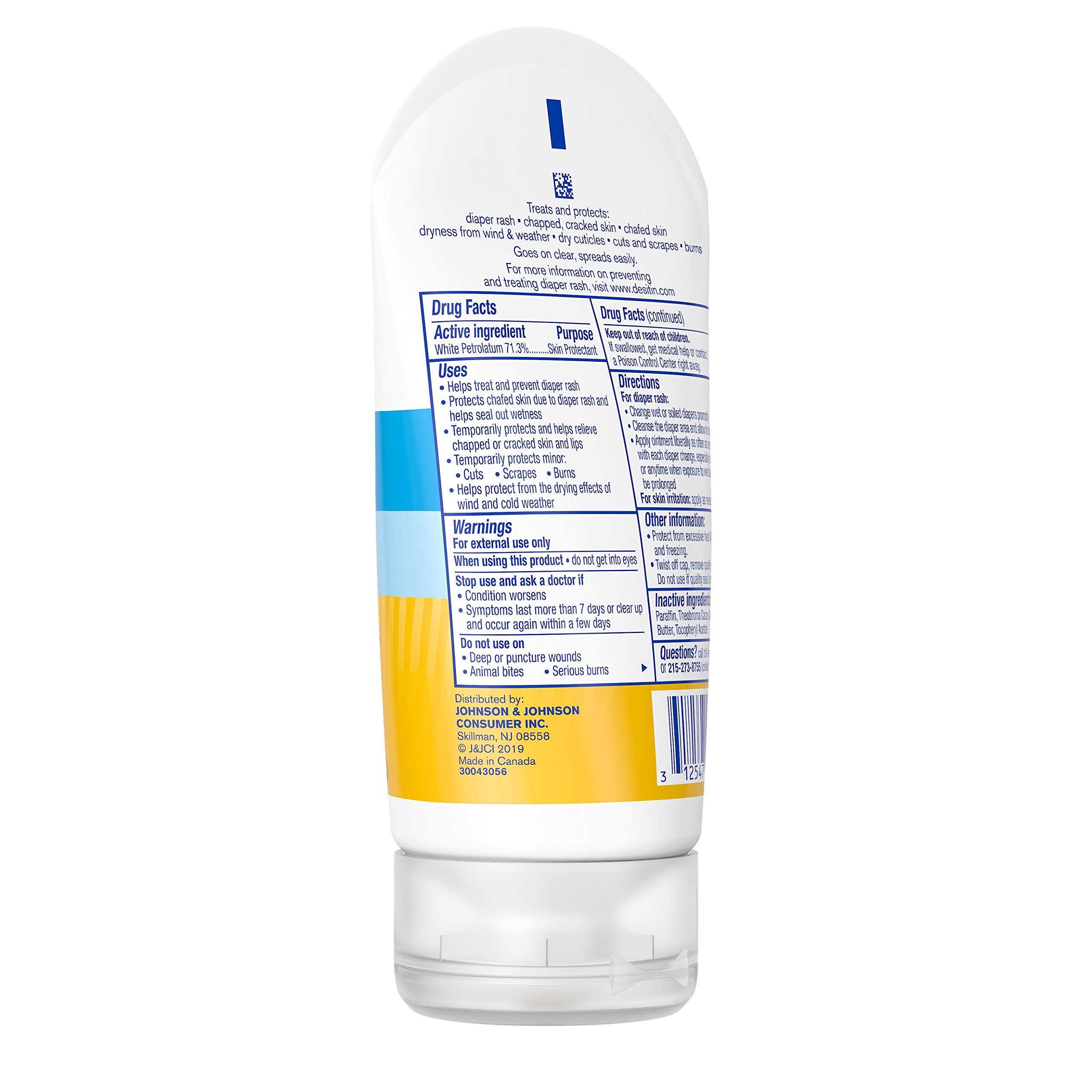 DESITIN Multipurpose Baby Diaper Rash Ointment with White Petrolatum Skin Protectant, 3.5 oz (Pack of 2)