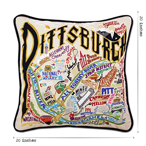 Catstudio Pittsburgh Embroidered Decorative Throw Pillow