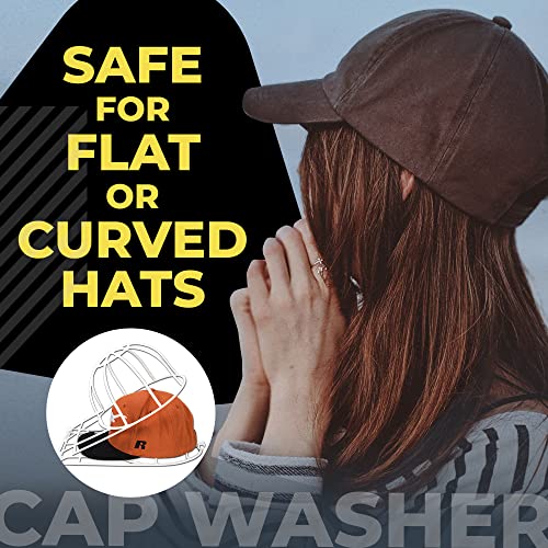 BallcapBuddy - Original and Patented Hat Cleaner, Hat Washer for Washing Machine or Dishwasher, Cap Washer Frame for Flat & Curved Hats, 2 Pack, White, Made in USA
