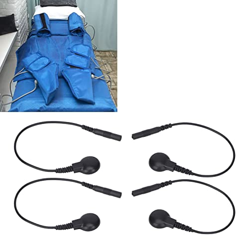 20PCS Electrode Wire, Button Type Short Copper Foil Wire Electrode Wire Adapter for Masage Machine 5.9in Length