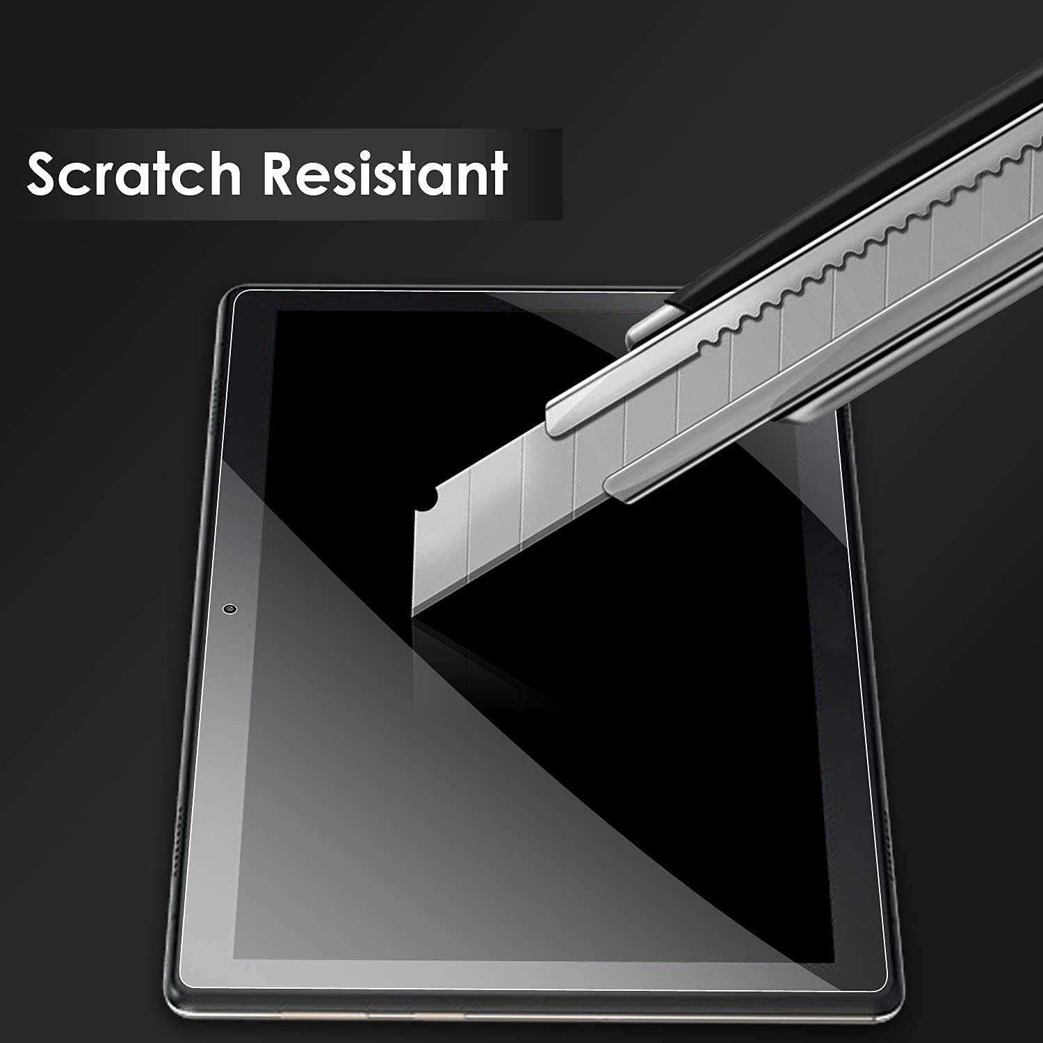DETUOSI 【2 Pack】 Screen Protector Compatible with Lenovo Smart Tab M10 10.1" 2018 (Model:TB-X605F) Tablet, [NOT for M10 2019 (TB-X505F)], Easy to Install/Case-Friendly/Anti Fingerprint Tempered Glass