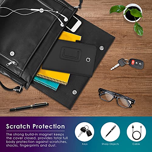 DETUOSI Slim Case for Samsung Galaxy Tab 3 7.0" 2013 (SM-T210/T215/P3200), Ultra Thin Lightweight Folio Folding PU Leather Full-Body Protective Tablet Book Cover + Multi-Angle Stand + Magnetic Closure