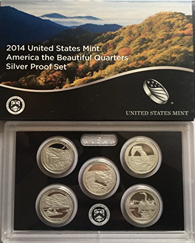 2014 S US SILVER Proof Set National Parks Quarters Cameo Proof, Comes in Packaging from US mint Proof