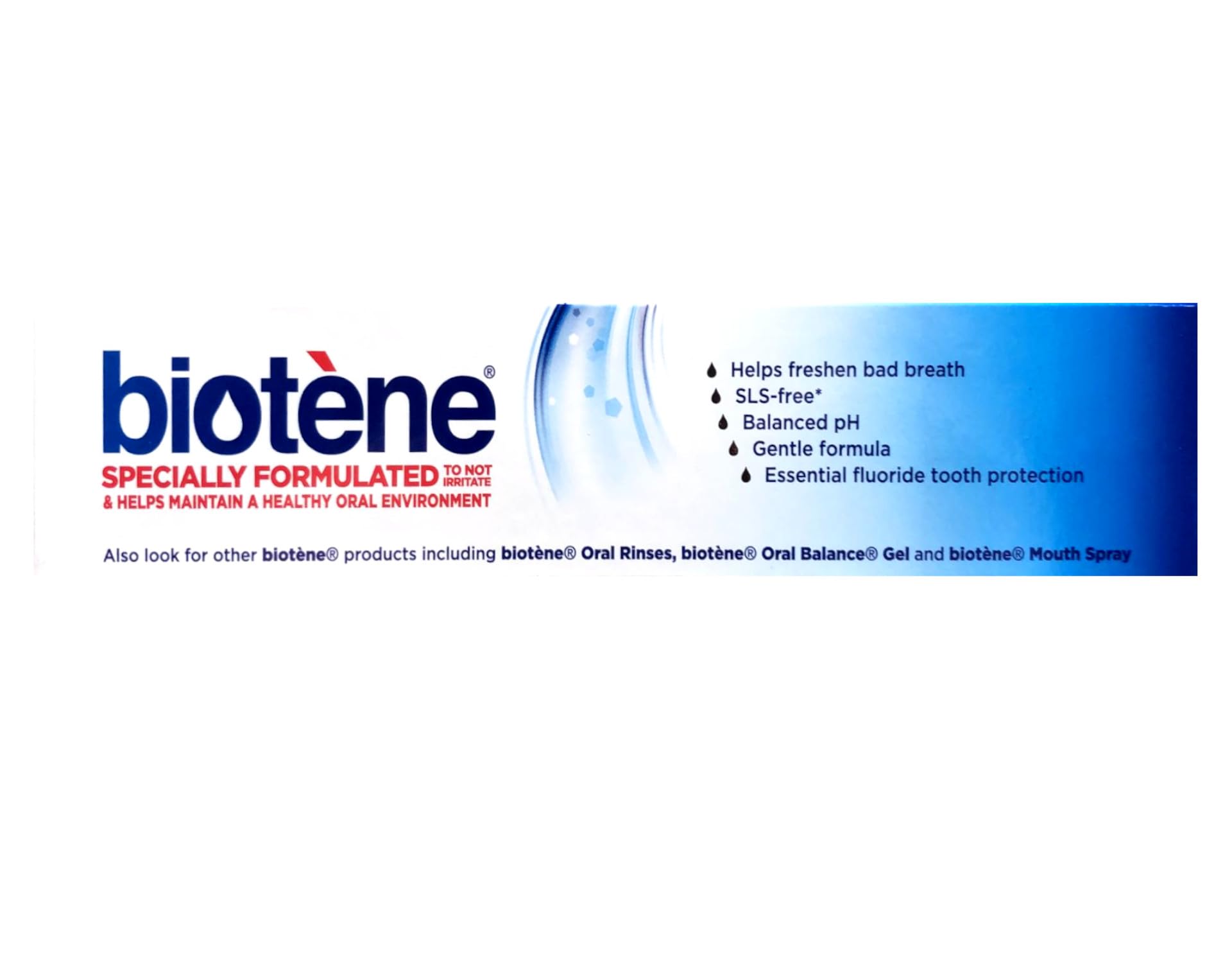biotène Gentle Formula Fluoride Toothpaste, Fresh Mint 4.3 oz ( Pack of 3), (PPAX1366750)