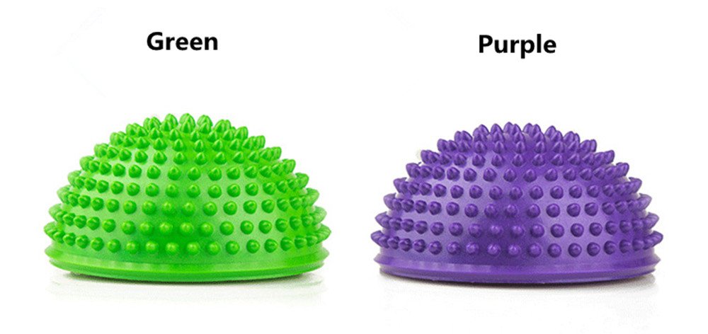 2Pcs Anti-Slip Foot Massage Ball Half Ball Massage Mat Exercise Balance Point for Gym Yoga Pilates (Pink)